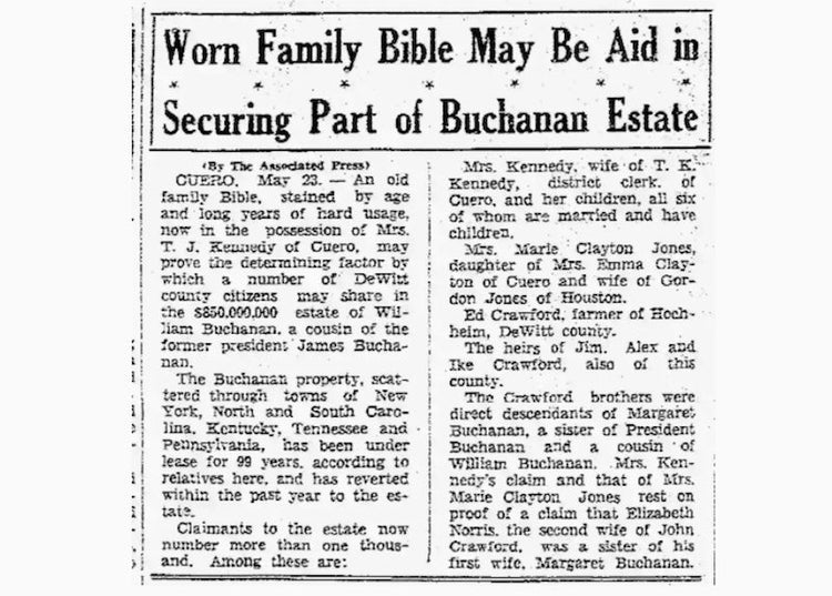 Genealogy scams, part I: the Buchanan Estate Hoax – EasyGenie