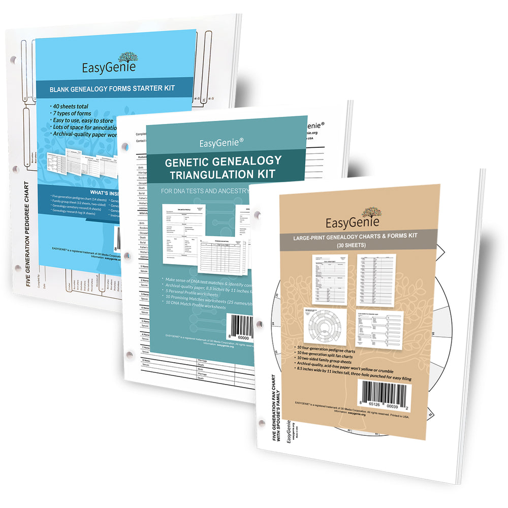 EasyGenie Genealogy Store: genealogy charts, genealogy gifts, and PDFs